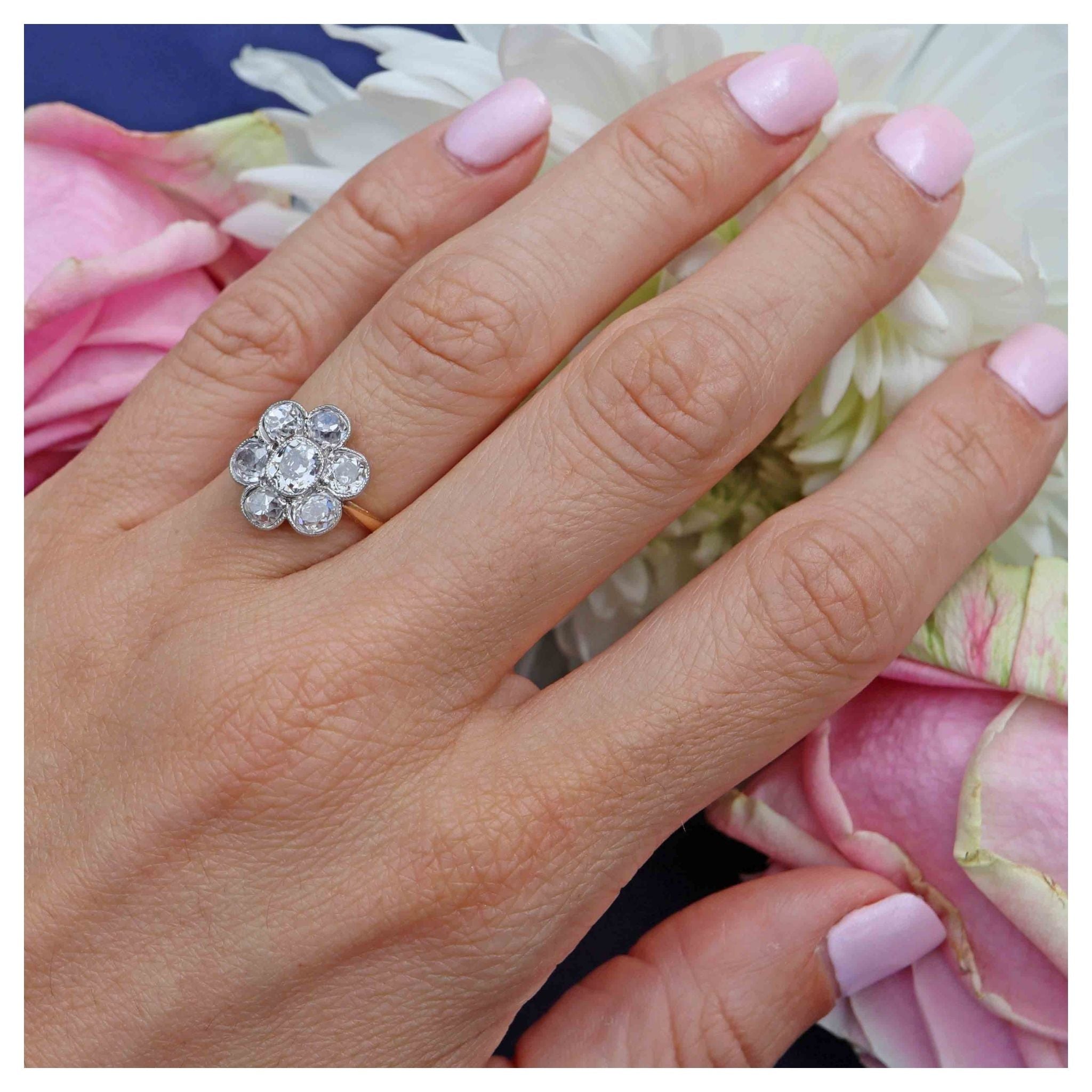 Antique & Vintage Diamond Daisy Rings – Ellibelle Jewellery